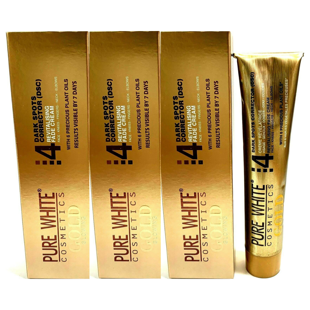 PURE WHITE Cosmetics GOLD TUBE CREAM (3 PCS) – BARFFOODZ